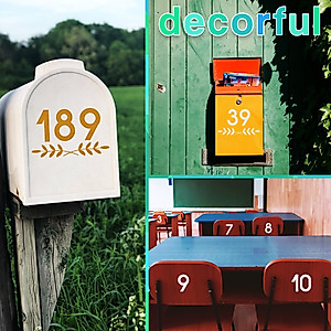 Decorful Mailbox Numbers for Outside - 3 Sets of 0-9 Waterproof Vinyl Mailbox Stickers - House Address Numbers for Mailbox - Strong Adhesive Peel and Stick Number Decals (Black, 2 Inch)