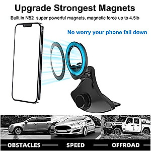 JCWINY CD Slot Ultra Magnetic Phone Holder for Car 360° Adjustable CD Magnetic car Phone Holder Mount Compatible for MagSafe Car Mount for iPhone 14 13 12 Pro Max Mini MagSafe Case and All Cell Phones