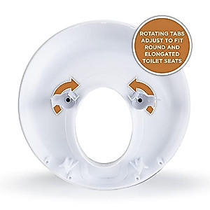 Contours Bravo 3-in-1 Potty Training Toilet Seat, Trainer and Step Stool, Easy to Clean Design with Removable Waste Cup and Splash Guard, Great for Travel, Perfect for Toddler Boys & Girls 1-3 - Gray