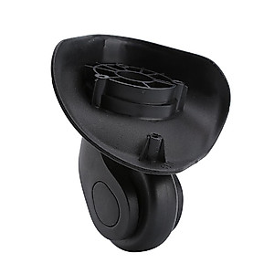Suitcase Luggage Wheel Universal Suitcase Spare Wheels, 1 Pair Black PVC Replacement Wheels Silent Wear Pulley for Luggage Suitcase Trolley (W041-2 S)