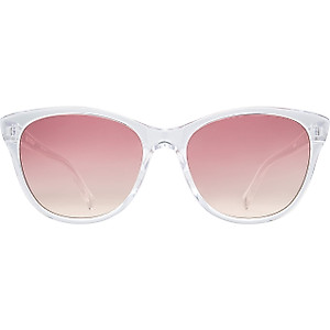 SPY Optic Spritzer, Cat-Eye Sunglasses, Color and Contrast Enhancing Lenses, Clear - Pink Sunset Lenses