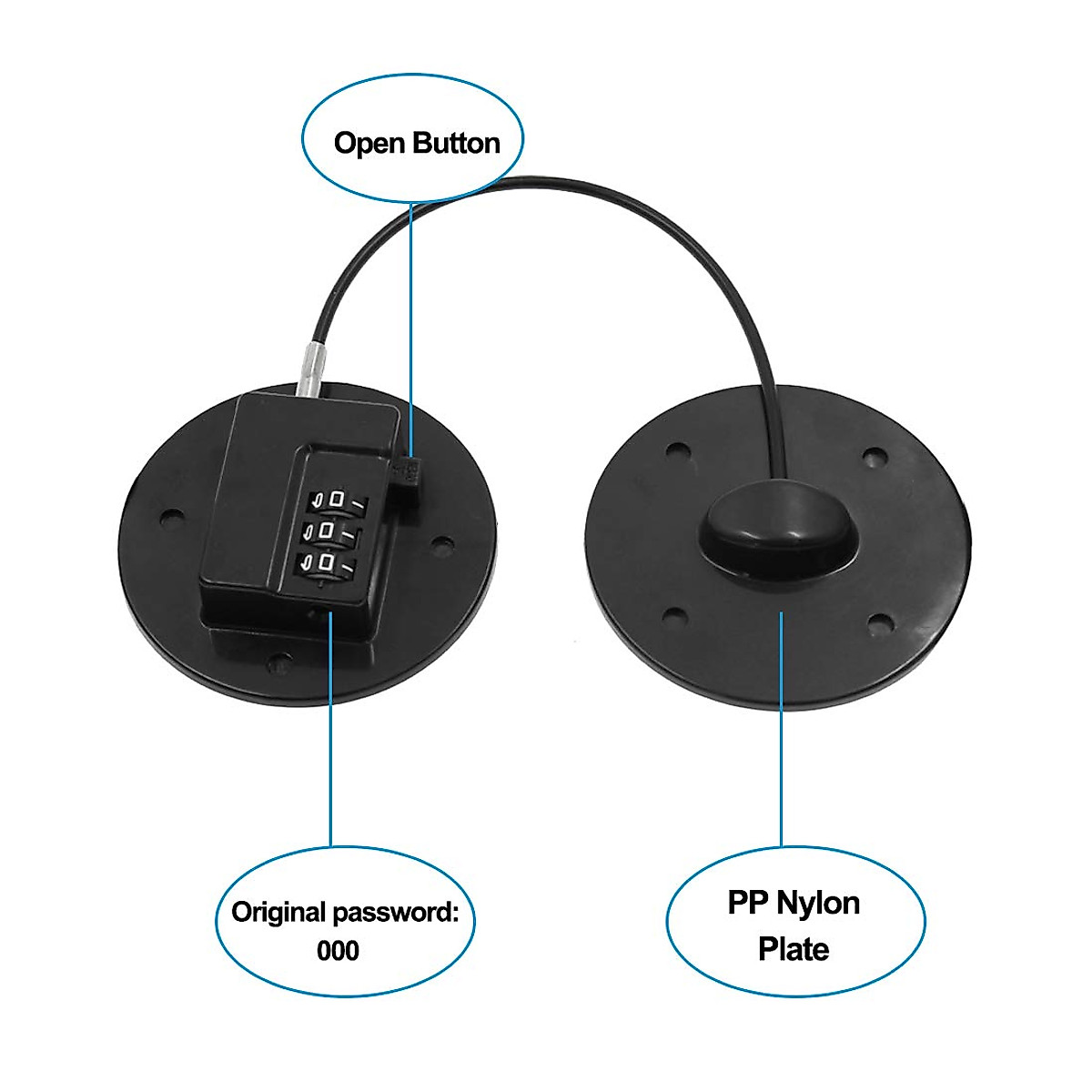 BokWin Refrigerator Combination Lock, Refrigerator Child Lock, Freezer Door Lock, Strong Adhesive Coded Lock Fridge Safety Lock Children File Drawer Cupboard Lock, No Keys Needed - Just Stick It