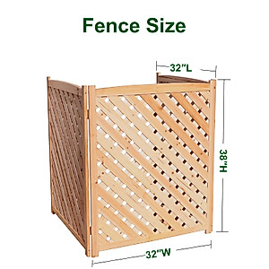 Xeeol Privacy Screen, 3 Panels Wood Fencing for Yard, Patio Lattice Panels for Outside, No Dig Fence Freestanding, Hide Outdoor Air Conditioner and Trash Enclosure