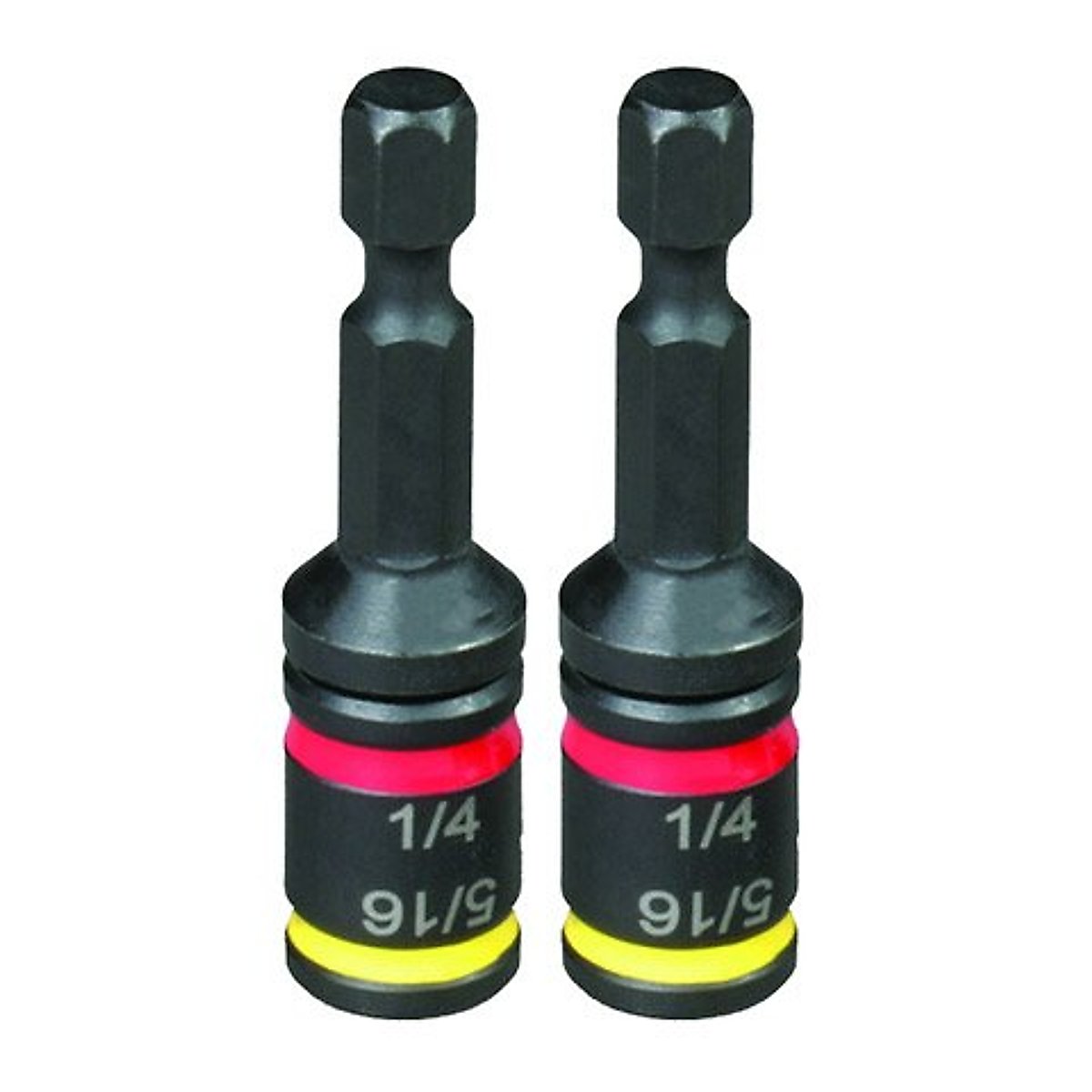 (2-Pack) 1/4 & 5/16 x 2" Reversible Dual-Sided Hex Chuck Driver - MSHC