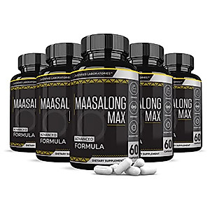 (5 Pack) Maasalong Max 1600MG All Natural Advanced Men's Health Masalong Formula 300 Capsules