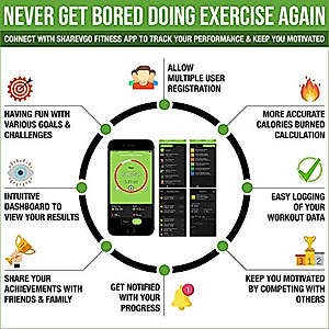 ShareVgo Bluetooth Smart Folding Semi Recumbent Magnetic Upright Exercise Bike with free APP for Indoor Bike Workout Log and Track, Backrest, Pulse Sensors and Tablet Holder - SXB1000