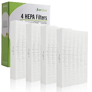 DerBlue 4pcs True Filter R HEPA Filters R Replacement for Honeywell HRF-R1 HRF-R2 and HRF-R3 Filter R