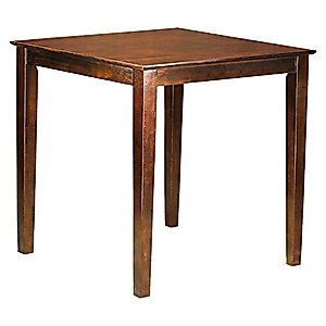 East West Furniture VNT-MAH-T Vernon Square Bar Height Counter Table for Small Spaces, 36x36 Inch, Mahogany