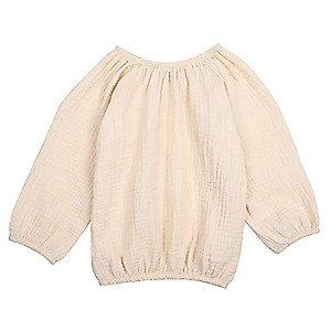 JELLYKIDS Toddler Unisex Baby Shorts Outfits Long Sleeve Cotton Linen Shirt Top+bloomer Shorts Summer 2pcs Clothes Set