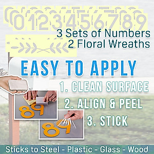 Decorful Mailbox Numbers for Outside - 3 Sets of 0-9 Waterproof Vinyl Mailbox Stickers - House Address Numbers for Mailbox - Strong Adhesive Peel and Stick Number Decals (Black, 2 Inch)