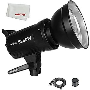 Godox SL-60W CRI 95+ LED Video Light SL60W White 5600K Version 60WS Bowens Mount + Reflector