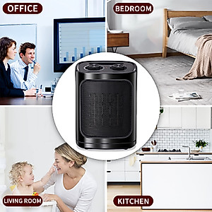 Antarctic Star Space Heater, Portable Electric Heater Ceramic Fan Small Mini Heaters Indoor Use ETL Certified 3 Modes Thermostat, Tip Overheat Protection Quiet Office Room Desk Home,9.1 Inch.