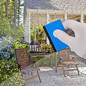 EHDIS Small Rubber Squeegee 3" Block Squeegee for Car Window Windshield,Film,Stickers,Decals and Vinyl Applicator,Kitchens, Glass, Shower,Counter Cleaning Tool, Pack of 2-Blue