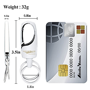 TopDall Alloy Metal Keychain Ring Clip Key Chain for Men and Women