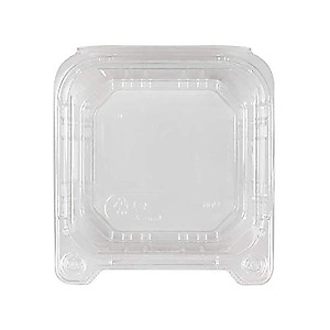 Karat FP-HC66PET-1C 6''X 6'' Pet Hinged Containers (Case of 500)