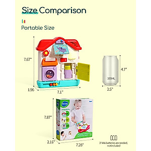 KidsMind Busy Board for Toddlers 1 2 3 4 Year Old Baby Musical Toys Montessori Sensory Toys for Autistic Children Preschool Learning Airplane Travel Activities
