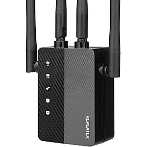 Asnrc WiFi Extenders Signal Booster for Home,Cover Up to 9882 Sq.ft & 45 Devices,5G 1200Mbps Dual Band WiFi Booster Repeater,Internet Booster,Ethernet Port & Access Point,Easy Setup