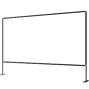 VEVOR Movie Screen with Stand 135inch Portable Projector Screen 16:9 4K HD Wide Angle Projector Screen with Stand Easy Assembly with Storage Bag for Both Indoor and Outdoor Use