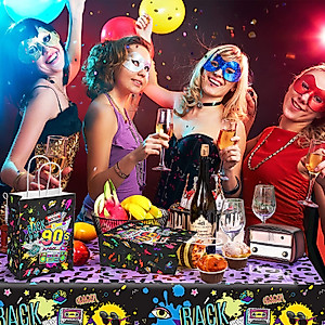 16 Pieces 90s Birthday Gift Bag Bulk Back to The 90s Party Decorations Retro 1990s Themed Party Favor Bags 90s Candy Bar Bags 90s Themed Goodies Treat Bags for 90s Birthday Disco Party Supplies