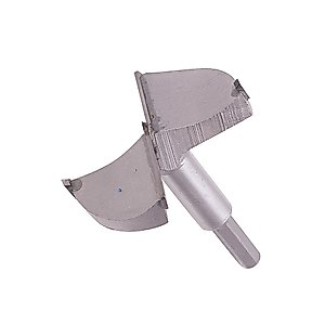 Auniwaig Forstner Drill Bits, 75mm Dia Wood Hole Saw, Auger Opener Cemented Carbide, 80mm Length Woodworking Hinge Hole Drilling Boring Bit Cutter, Hex Shank, Gray, 1 Pcs
