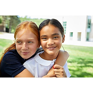 French Toast Girl's Short Sleeve Peter Pan Collar Blouse (Standard & Plus), White, 10