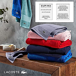 Lacoste Heritage Supima Cotton Bath Sheet, Microchip, 35" x 70"