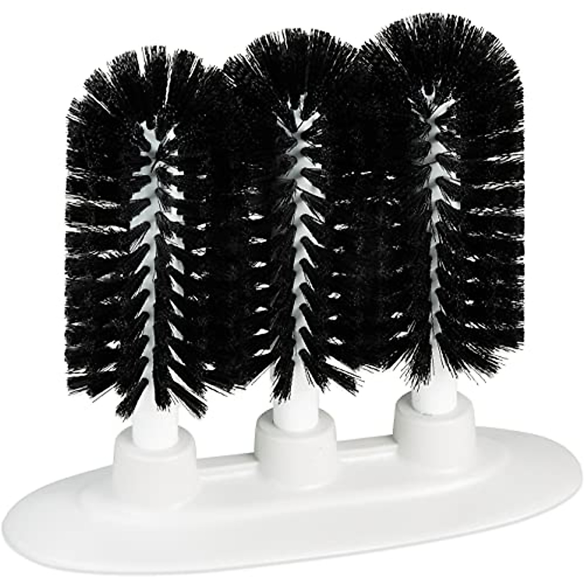 SPARTA 4046103 Plastic Glass Washer, Scrub Brush With Soft Bristles, 8 Inches, Black