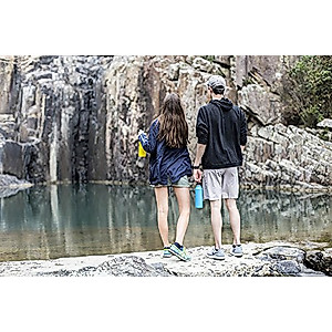 Simple Modern Insulated Water Bottle with Handle Lid 1 Liter Reusable Ascent Narrow Mouth Stainless Steel Thermos Flask, 32oz Handle Lid, Midnight Black