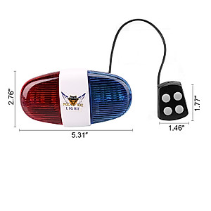 Kids Bike Police Sound Light - Oumers Electronic Horn Bike LED Light, Christmas Birthday Gift New Year Present for Your Children (Batteries Not Included)