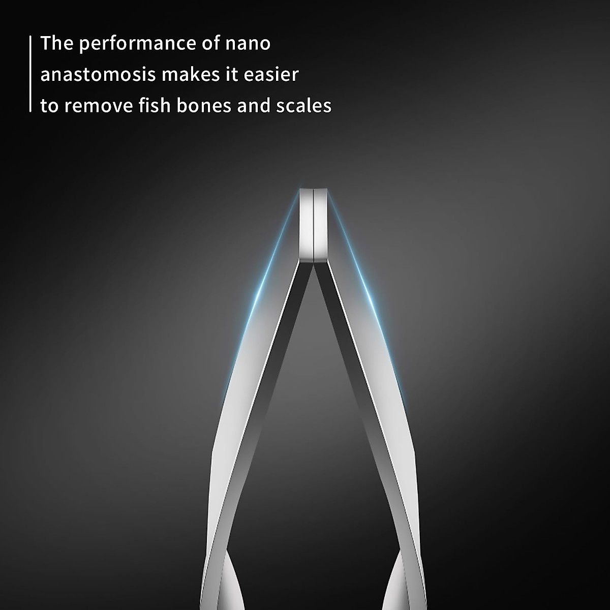 Fish Bone Tweezers 2 Pcs, Professional Stainless Steel Flat and Slant Pliers Set for Kitchen Salmon Trout (4.6")