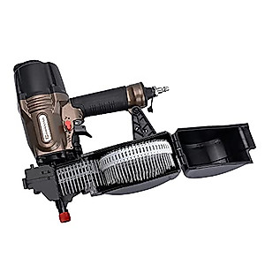 Carpenter Air Tools CCN65Z 0 Degree 1-1/2″ to 2-1/2″ Pneumatic Coil Siding Nailer with Tool-less Depth Adjustment, Drives plastic collated nails.