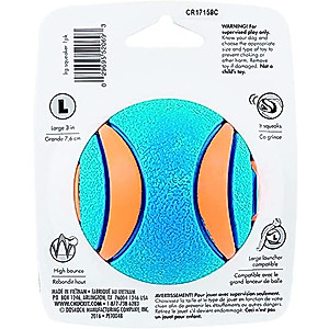 Chuck It Dog (3 Pack) Ultra Squeaker Ball, Large, All Breed Sizes