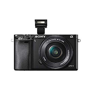 Sony Alpha a6000 Mirrorless Digital Camera 24.3MP SLR Camera with 3.0-Inch LCD (Black) w/16-50mm Power Zoom Lens