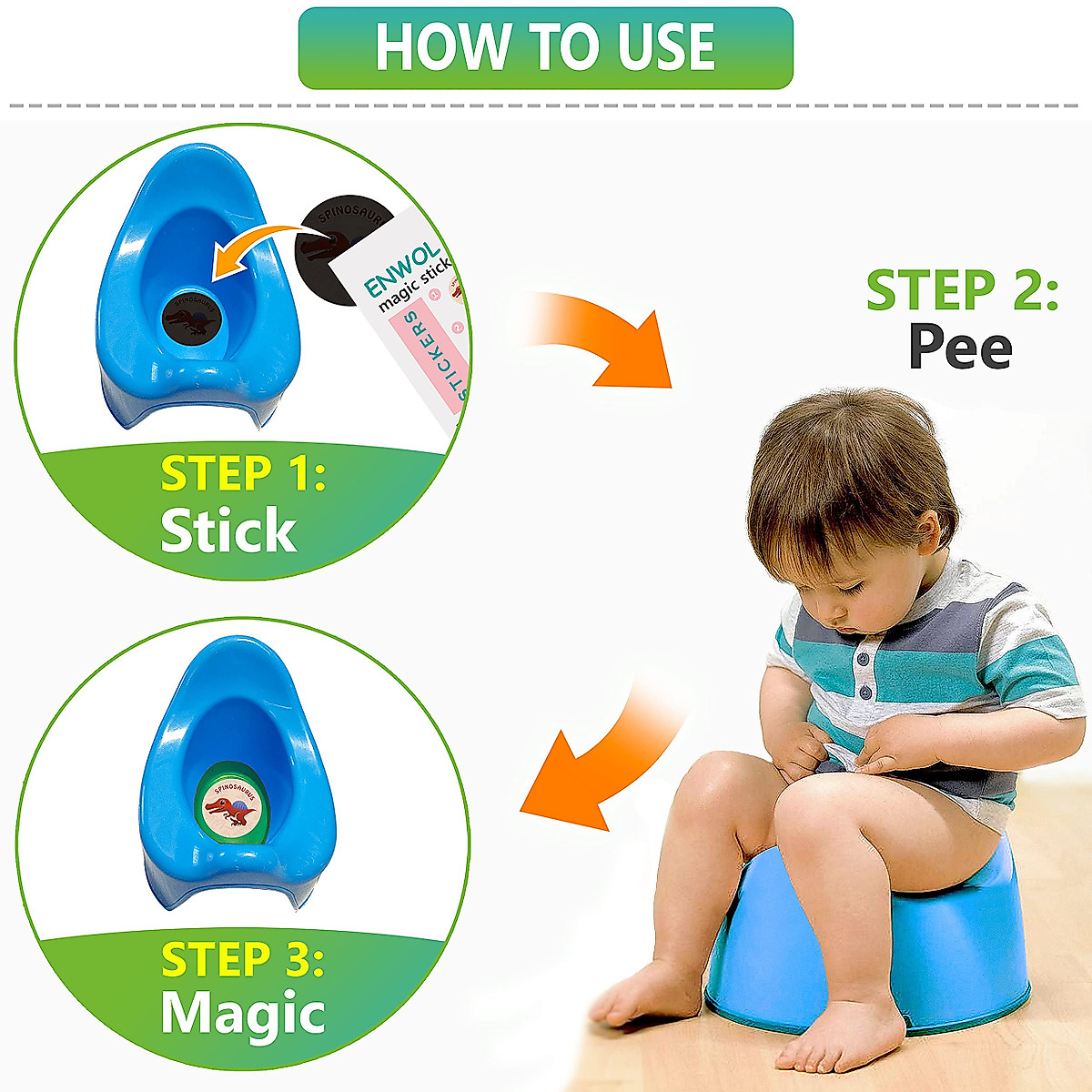 10 PCS Potty Training Stickers Reusable - Toilet Targets for Potty Training Boys & Girls Toddlers Kids Magic Potty Targets Color Changing Potty Training Urinal Bullseye Toilet Reusable Pee Aim Target