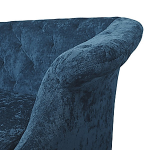 Christopher Knight Home Morganton 3 Seater Sofa, Navy Blue + Dark Brown