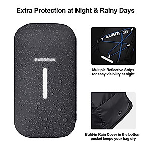 EVERFUN 18L Hydration Backpack with Free 2L Water Bladder BPA Free Lightweight Insulation Hiking Pack Tactical Backpack Women Men Hydration Day Rucksack for Cycling, Climbing, Camping, Hiking, Black