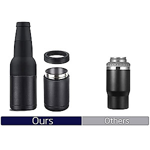 Stainless Steel Double Wall Vacuum Insulated Can Cooler with Bottle Opener for 12oz Bottles Cans