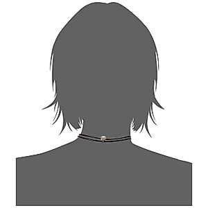 Lucky Brand Womens Leather Choker Necklace, Silver, One Size