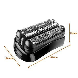 Braun Series 3 Replacement Head, Braun Shaver Head Shaver Braun Series 3 Replacement Foil and Cutter - Braun Shavers for Men (21B)