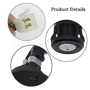 4 Pin and 4 Wire Ignition Key Switch Fit for 50cc 70cc 90cc 110cc 125cc Quad ATV 4 Wheeler Go Kart Sunl Roketa Kazuma.