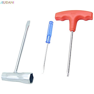 Chainsaw T-Wrench 13mm x 19mm with T27 Torx Screwdriver Set Compatible with Stihl, Makita, Husqvarna, Dolmar, Partner, Echo, Poulan, John Deere Chainsaws -Chainsaw Scrench with T-Handle Screwdriver