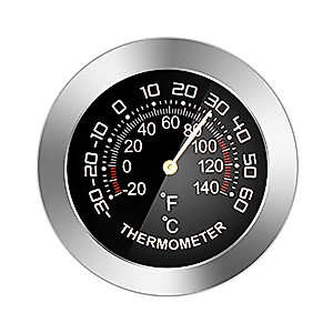 LAMDNL Car Temperature/Humidity Detector Meter Tester-Gauge l Type Mechanical Metal Analog Thermometer/Hygrometer