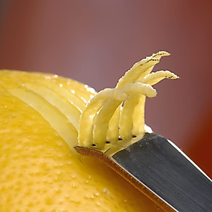 BergHOFF Essentials 8Pcs Garnishing Set in Bag, Lemon Zester, Double & Single Melon Baller, Channel Knife, Butter Curler, Peeler, Apple Corer, Great for Gift, Professional & Domestic Use