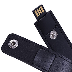4GB PU Bracelet Shape USB 2.0 Flash Drive Thumb Drive Memory Stick Flash Disk PenDrive Jump Drive Flash Disk Pen Drive USB Stick USB Drive U Disk Pen Drive (Black)