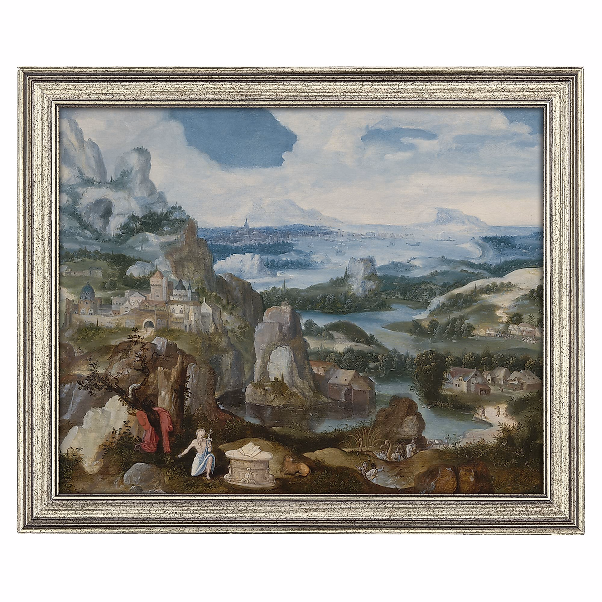 Museum Collection Piccadilly Artist Vintage Picture Frames - 16x20 Silver - Single Frame for 1/2" Canvas, Paper and Panels, Museum Quality Wooden Antique Frame, Does not Include Glass or Backing