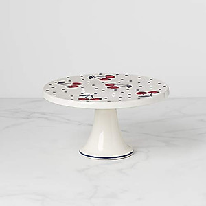 Kate Spade Vintage Cherry Dot Cake Plate, 3.10 LB, Multi
