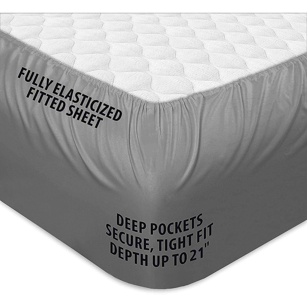TEXARTIST Queen Mattress Pad Cover Cooling Mattress Topper Pillow Top Mattress Cover Quilted Fitted Mattress Protector with 8-21 Inch Deep Pocket