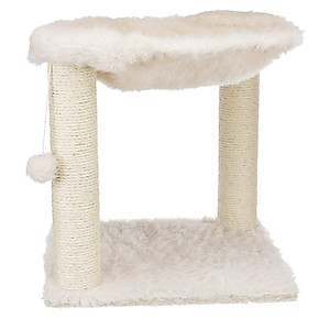 TRIXIE Baza Scratching Post with Hammock | 18" Base. Color: Cream