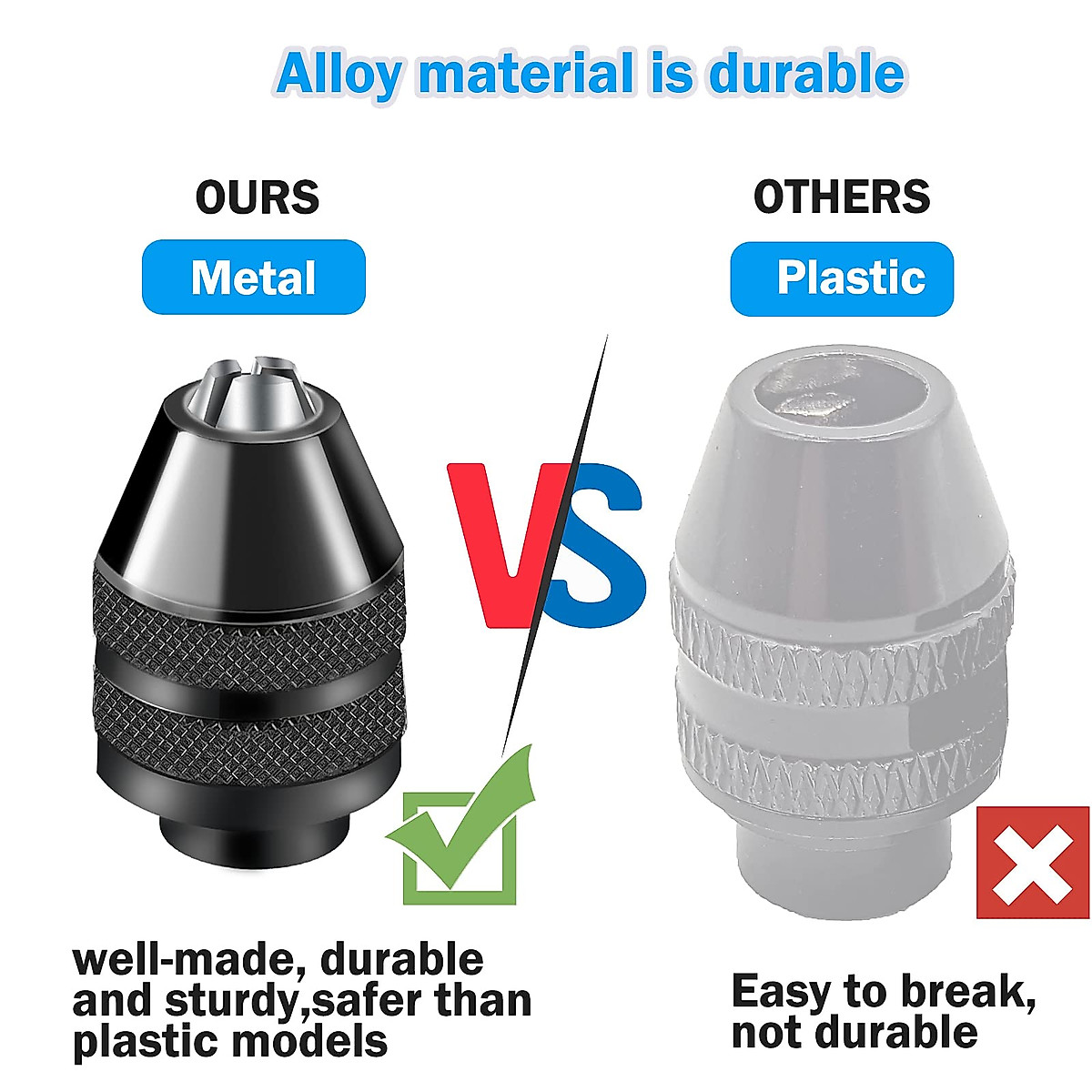 Keyless Chuck Keyless Drill Chuck for Dremel 4486 Model 395 3000 4000 4300 8220 3000 7300 Multipro