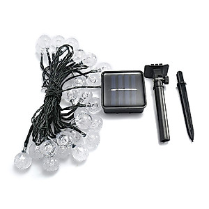 SNOMYRS Solar String Lights Outdoor 50Led 22.9Ft Patio Lights, Waterproof Solar Crystal Decor Ball Light with 8 Lighting Modes for Garden Patio Home Porch Wedding Party Decor (Warm White